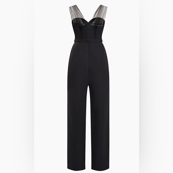 Zac PosenTulle Bustier Top Jumpsuit $525 Size 12 NWT
